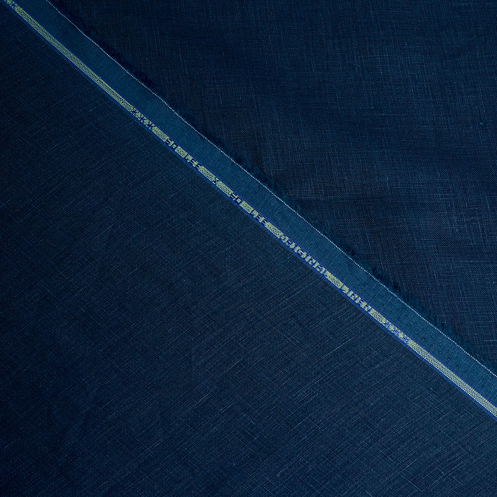 Original Linen 60 Leas 100% Pure Linen Plain Unique Blue Fabric – Linen ...