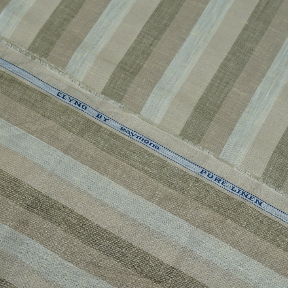 Raymond 100% Pure Linen Beige Strips Fabric – Linen Avenue