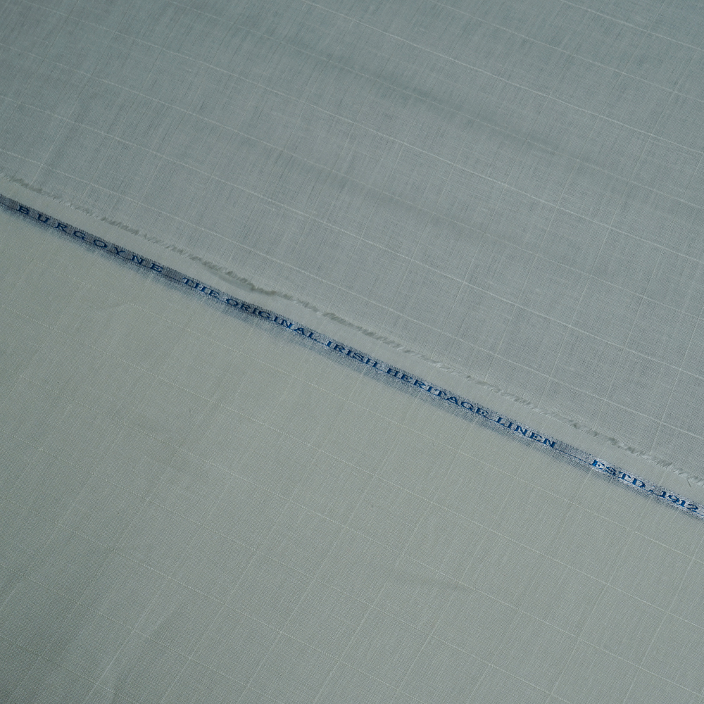 Burgoyne 100% Pure Linen White Checks Fabric – Linen Avenue