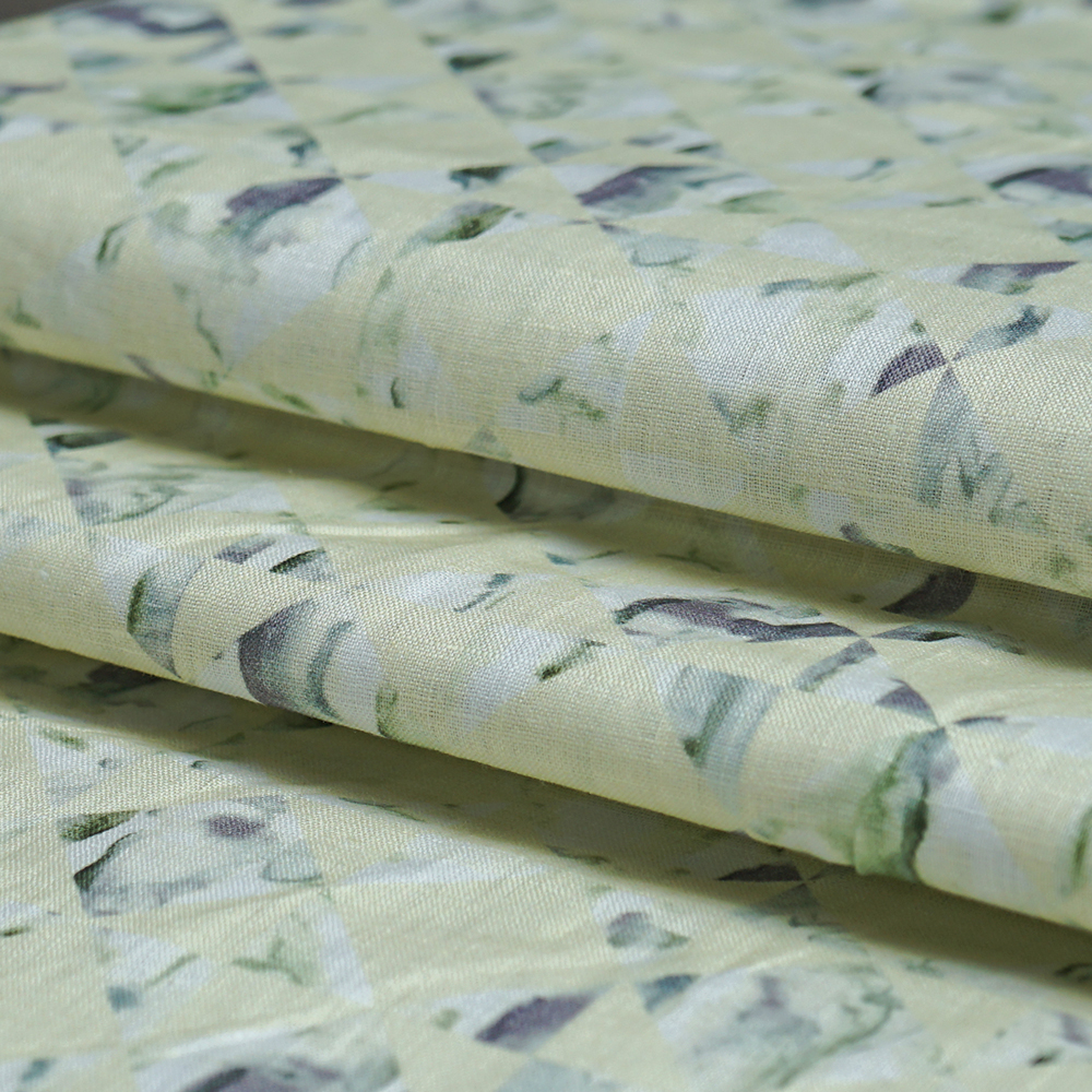 Linen Vouge 100% Pure Linen Printed Yellow Fabric – Linen Avenue