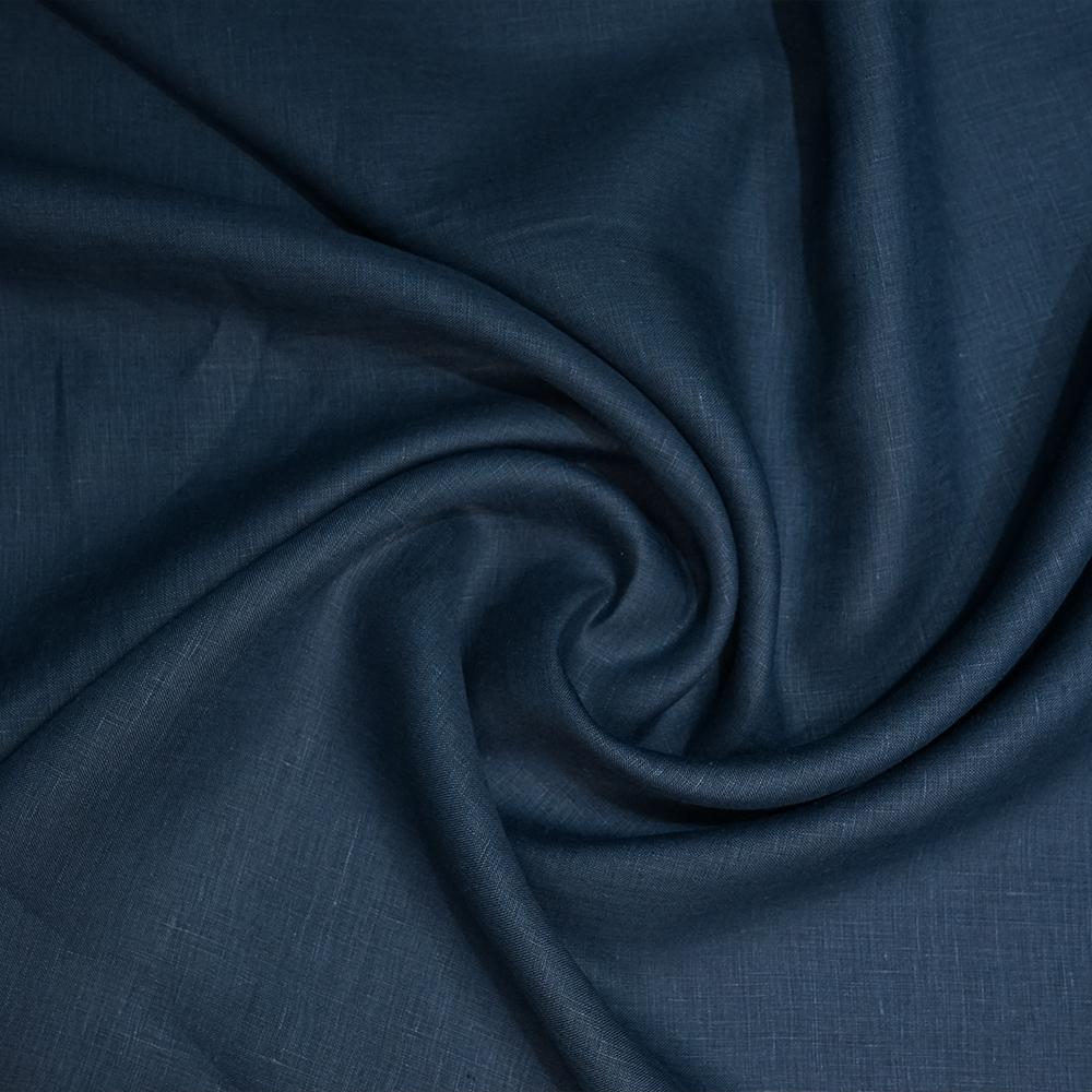 Original Linen 60 Leas 100% Pure Linen Plain Unique Blue Fabric – Linen ...